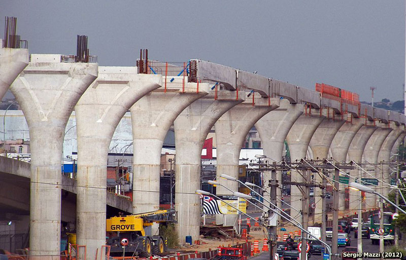 Sao Paulo Monorail Line 2 Construction February 2012 by Sergio Luiz Mazzi